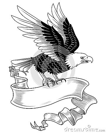 Eagle With Banner Stock Vector - Image: 44588924
