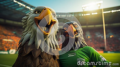 Eagle Mascots Face Off In Unreal Engine Rendered Soccer Stadium Royalty ...