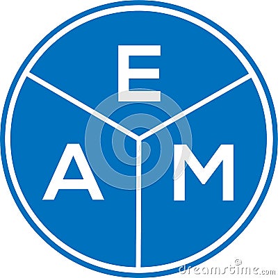 EAM Letter Logo Design On White Background. EAM Creative Circle Letter ...