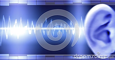 Ear With Soundwave Stock Image - Image: 2885131