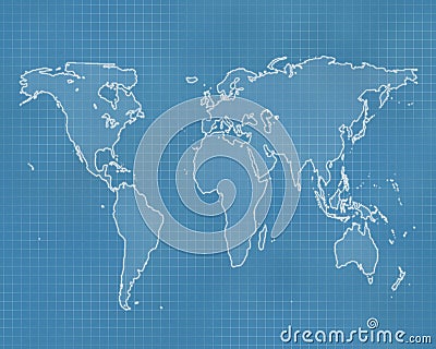 Earth Blueprint Stock Image - Image: 19418741