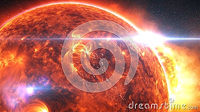 Earth Burning Or Exploding After A Global Disaster, Apocalyptic ...