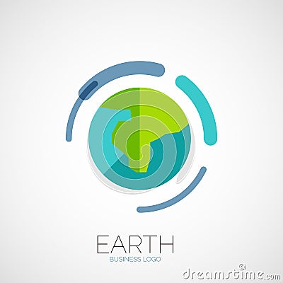 Earth Company Logo Design Stock Vector - Image: 44036034