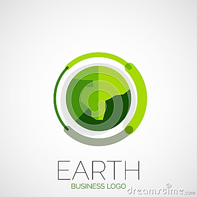Earth Company Logo Design Stock Vector - Image: 44036041