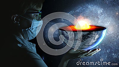 Earth Core. Inner Structure with Geological Layers Stock Footage ...