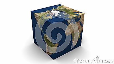 Earth Cube Orbit stock footage. Video of global, flat - 43649106