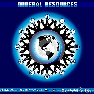 Earth Day. Destruction Of Mineral Reserves. Cartoon Vector ...