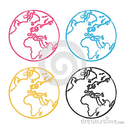 The Earth Globe Pop Art Stock Image - Image: 9605621