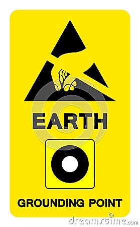 Earth Grounding Point Symbol Sign, Vector Illustration, Isolate On ...