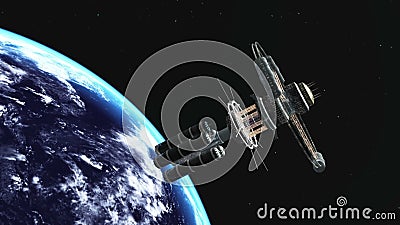 Earth and Man-made Satellite Stock Video - Video of earth, exploration ...