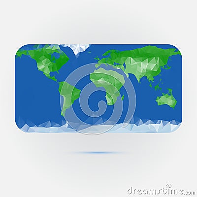 Earth Map Made With Triangles Cartoon Vector | CartoonDealer.com #43241515