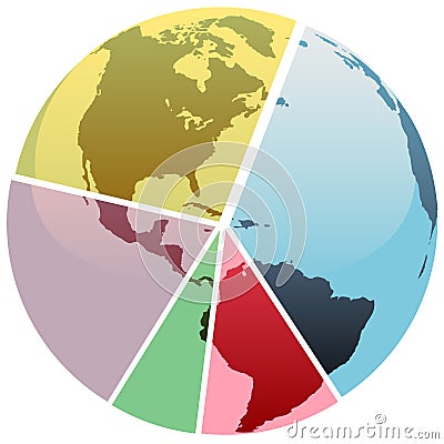 Earth Pie Chart Globe Parts Graph Royalty Free Stock Photos - Image ...