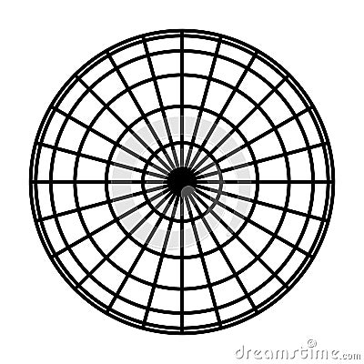 Earth Planet Globe Grid Of Black Thick Meridians And Parallels, Or Latitude And Longitude. 3D ...