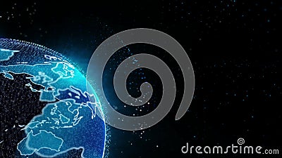 Earth Rotating Depth of Field Close UP Moving To Bottom Left Corner ...