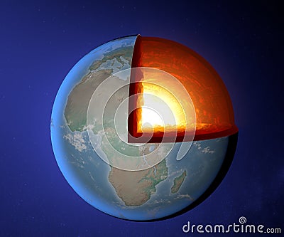 Earth's Core, Earth, World, Split, Geophysics Stock Photos - Image ...