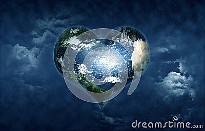 Earth Shaped Heart Stock Images - Image: 25844274