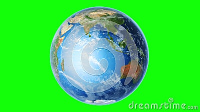 Earth Southern Hemisphere Rotating (Loop on Greenscreen) Stock Footage ...