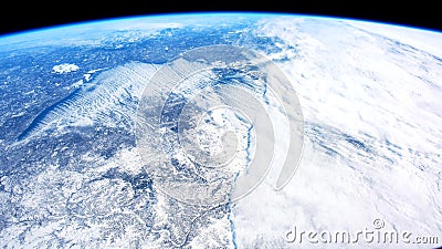 Earth from Space. Time Lapse of Over the Earth Seen from the ISS. Space ...