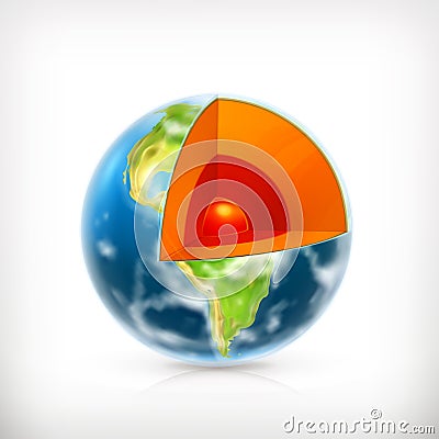 Earth Structure Cartoon Vector | CartoonDealer.com #28652937