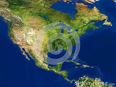 Earth View - Map, North America Stock Photo - Image: 34530