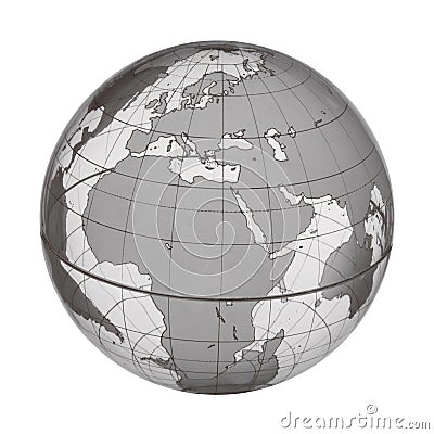 World Map Earth Globe Transparent Wireframe Africa Orient Europe Asia ...