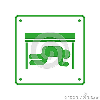 Earthquake Icon Signal Of Crouch Under A Table Vector Illustration ...