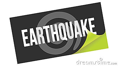 EARTHQUAKE Text On Black Green Sticker Stamp Stock Photo ...