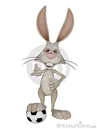 Easter Bunny The Football Player Stock Illustration - Image: 50469006