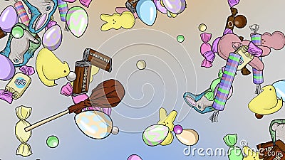 Easter Candy Raining Down stock footage. Video of chocolate - 186974310