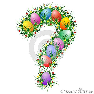 Easter Question Mark Cartoon Vector | CartoonDealer.com #4568563
