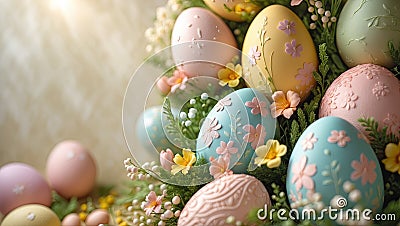 Easter Themed Wallpaper, Captured In A Studio Setting Stock Photography ...