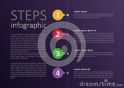 Easy Modified Infographic Steps Design Vector Illustration ...