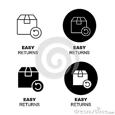 Easy Returns Icon, Simple Returns Symbol, Hassle-free Returns Emblem ...