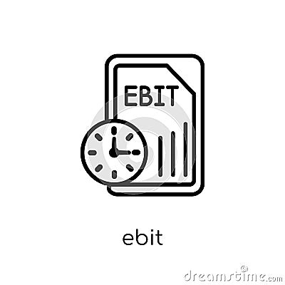 Ebit Icon. Trendy Modern Flat Linear Vector Ebit Icon On White B ...