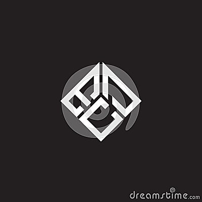 ECD Letter Logo Design On Black Background. ECD Creative Initials ...