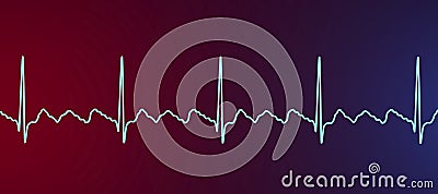 ECG In Atrial Flutter, 3D Illustration | CartoonDealer.com #288634368