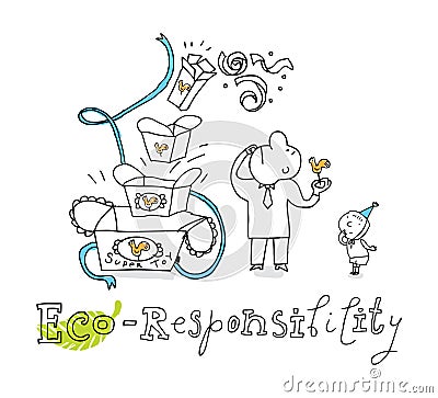 Eco Responsibility, Drawing Royalty-Free Stock Photography ...