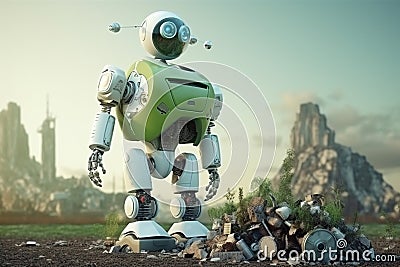 Eco-Robots Pioneering Sustainable Waste Management Solutions Royalty ...