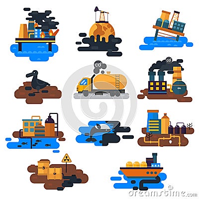 Ecological Problems: Environmental Pollution Of Water, Earth, Air ...