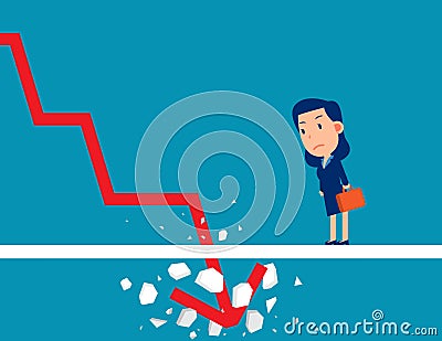 Economic Collapse Definition . Looking Down At The Falling Arrow Vector ...