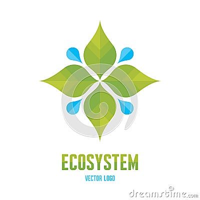 Ecosystem Concept Illustration - Abstract Vector Logo Sign Template ...