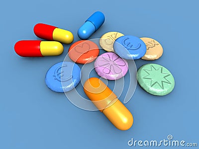 Ecstasy Pills Royalty Free Stock Images - Image: 8988559