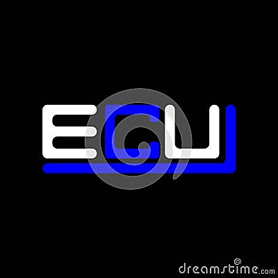 ECU Letter Logo Creative Design With Vector Graphic, ECU ...