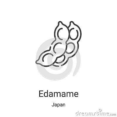 Edamame Icon Vector From Japan Collection. Thin Line Edamame Outline ...