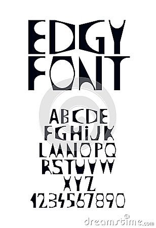 Edgy Display Font Vector Illustration | CartoonDealer.com #176538446