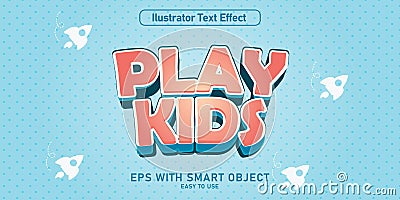 EDIT TABLE TEKS EFFECT PLAY KIDS Vector Illustration | CartoonDealer ...