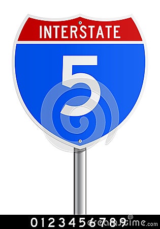 Editable Interstate Sign Cartoon Vector | CartoonDealer.com #24327747