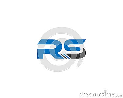 Editable Letter RS Abstract Logo Design Cartoon Vector | CartoonDealer ...