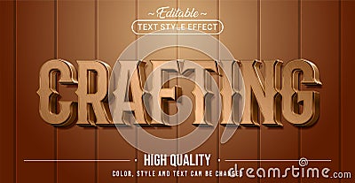 Editable Text Style Effect - Crafting Text Style Theme Cartoon Vector ...