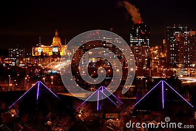 Edmonton Christmas Landmarks Stock Photos - Image: 7328163